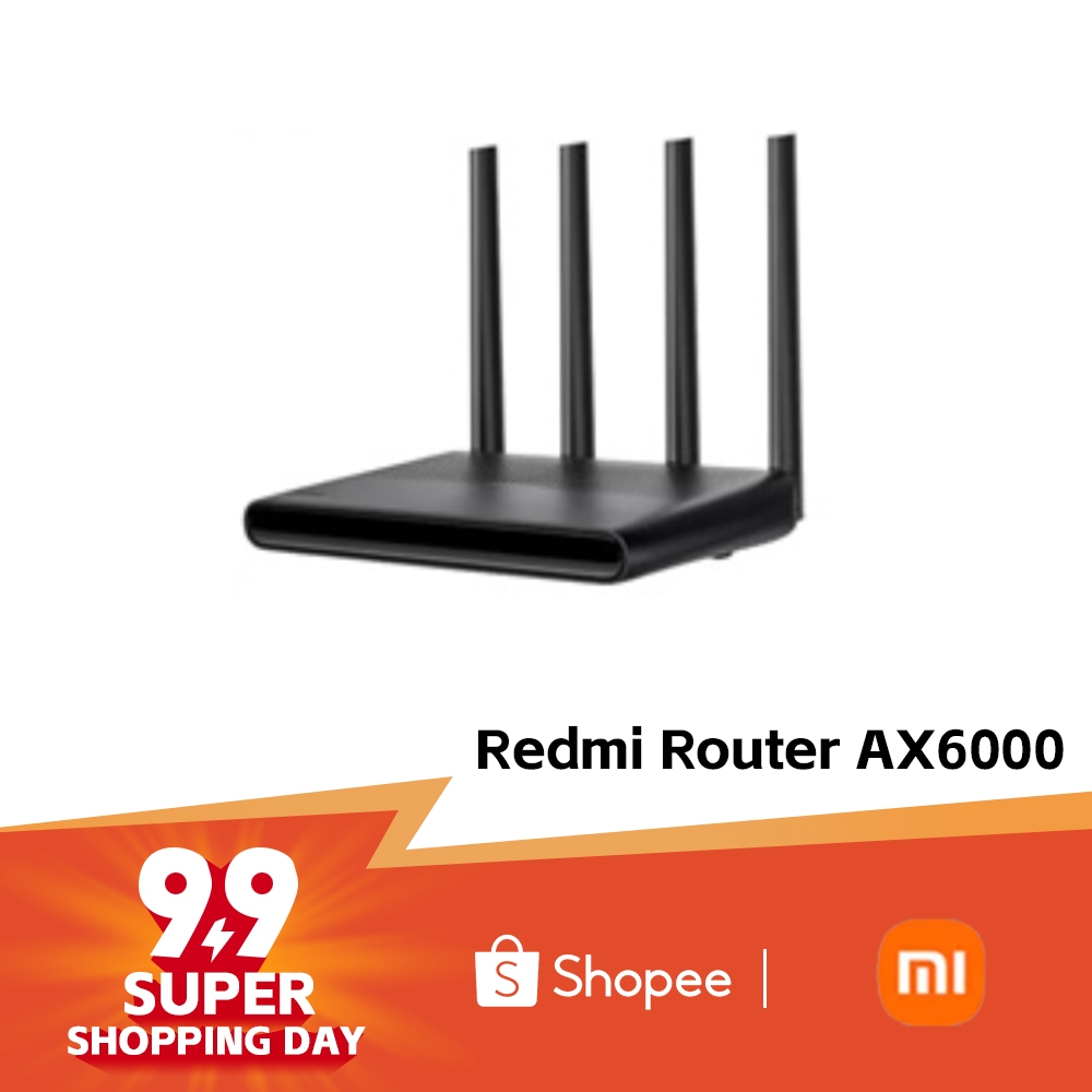 เราเตอร์ Xiaomi Redmi AX6000 WIFI 6 Quad-core 160mhz 5G 4804Mbps เสาอากาศ 4 อินเตอร์เฟซ WAN LAND ...