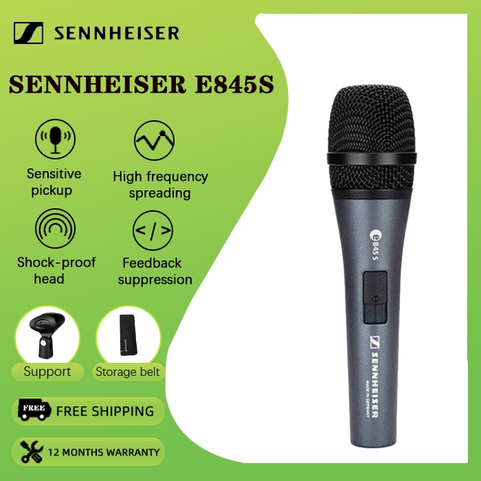 Sennheiser E845 Professional Dynamic Live ไมโครโฟนไมโครโฟนแบบมีสายเครื่องมือแกนนํา | Shopee Thailand