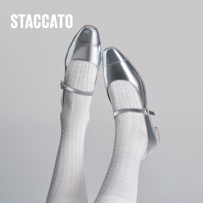 Staccato Mary Jane Ballet Flats รองเท้าแมรี่เจน ส้นแบน นิ้วเท้าเหลี่ยม ...