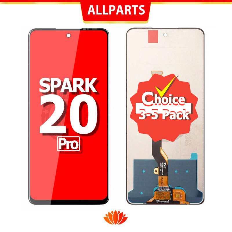 ALLPARTS [3/5/10แพ็ค] ขายส่งยกลัง จอ สำหรับ Tecno Spark 20 Pro KJ6 LCD ...