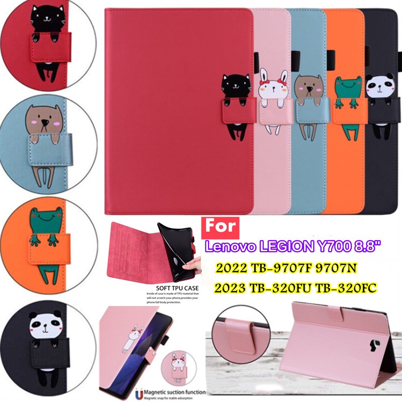 สําหรับlenovo LEGION Y700 2022 2023 2025 กรณีUltra-บางหนังการ์ตูนรูปแบบพับแท็บเล็ตTB-9707F/N ...