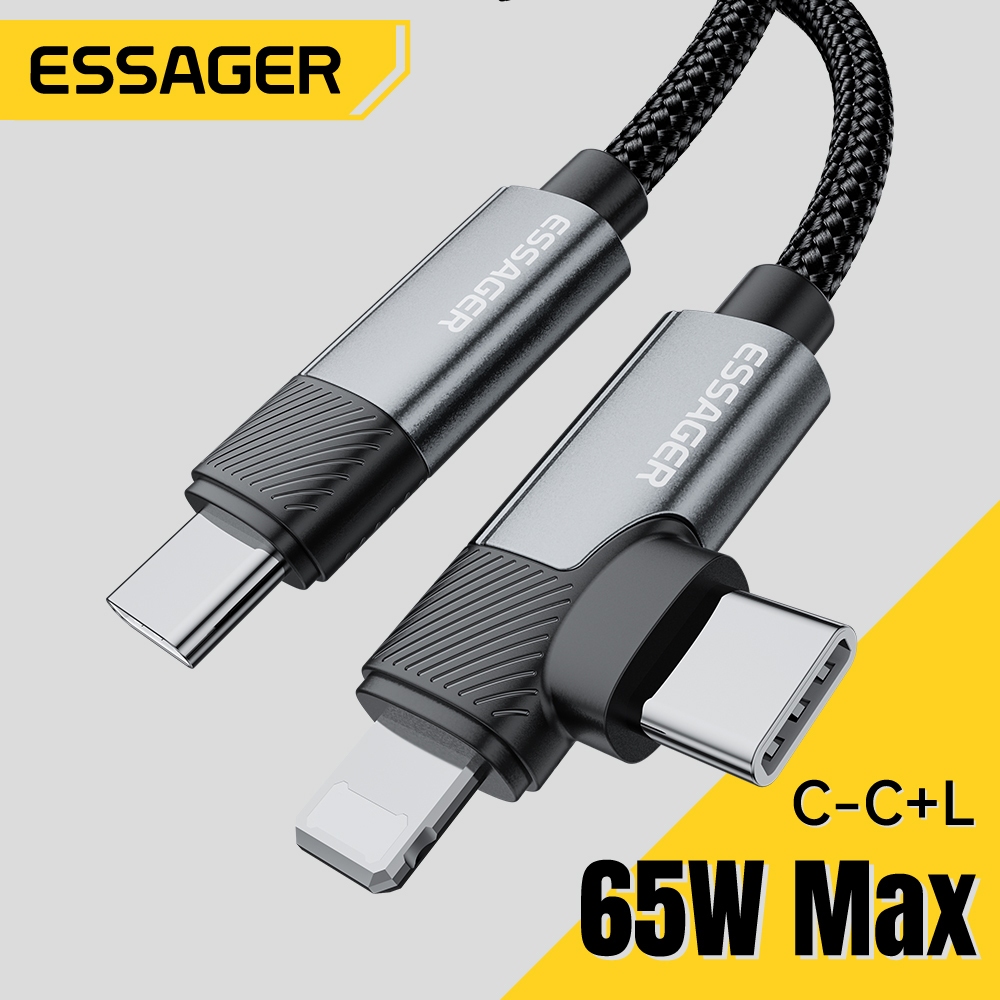 Essager 65W CC +L 2 in 1 Fast Charging data cable เข ้ ากันได ้ กับ ...