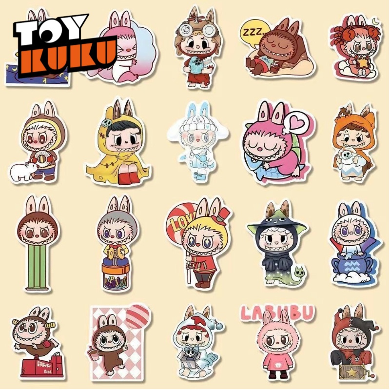 POPMART LABUBU Stickers Cartoon Cute Two Dimensional Mobile Phone ...