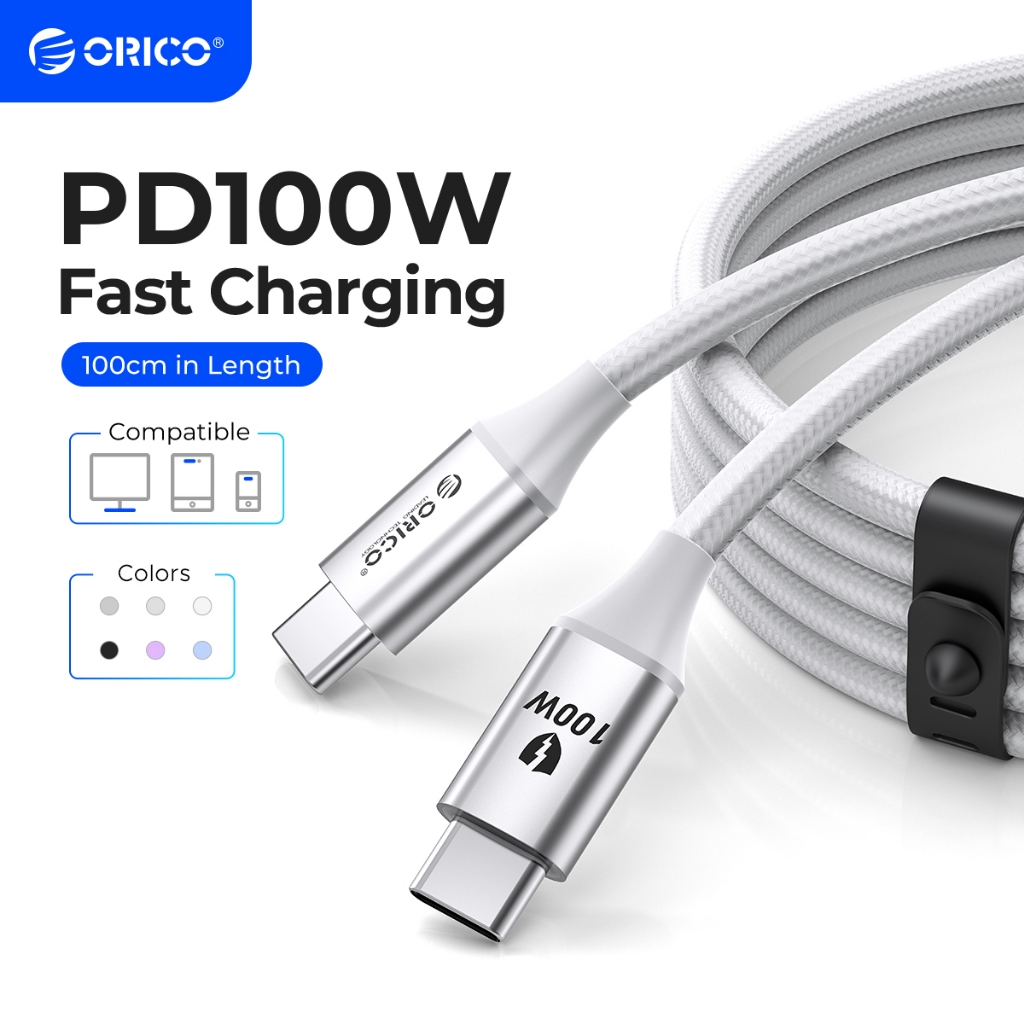 Orico PD สายชาร์จ Fast Charging PD100W USB C TO C สําหรับ iPhone15 Pro ...
