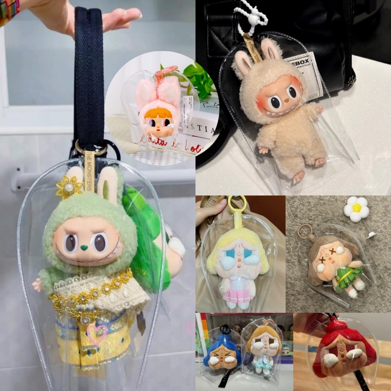 Labubu&Crybaby Sunset จี้ตุ๊กตาผ้าฝ้าย PVC ใส กันฝุ่น ขนาด 18 ซม. พร้อม ...