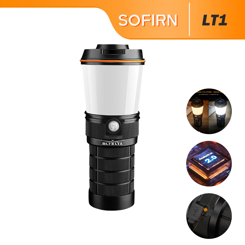 Sofirn BLF LT1 โคมไฟ Anduril 2.0 UI 5V 3A Type-C ชาร์จอินพุตและเอาต์พุต ...