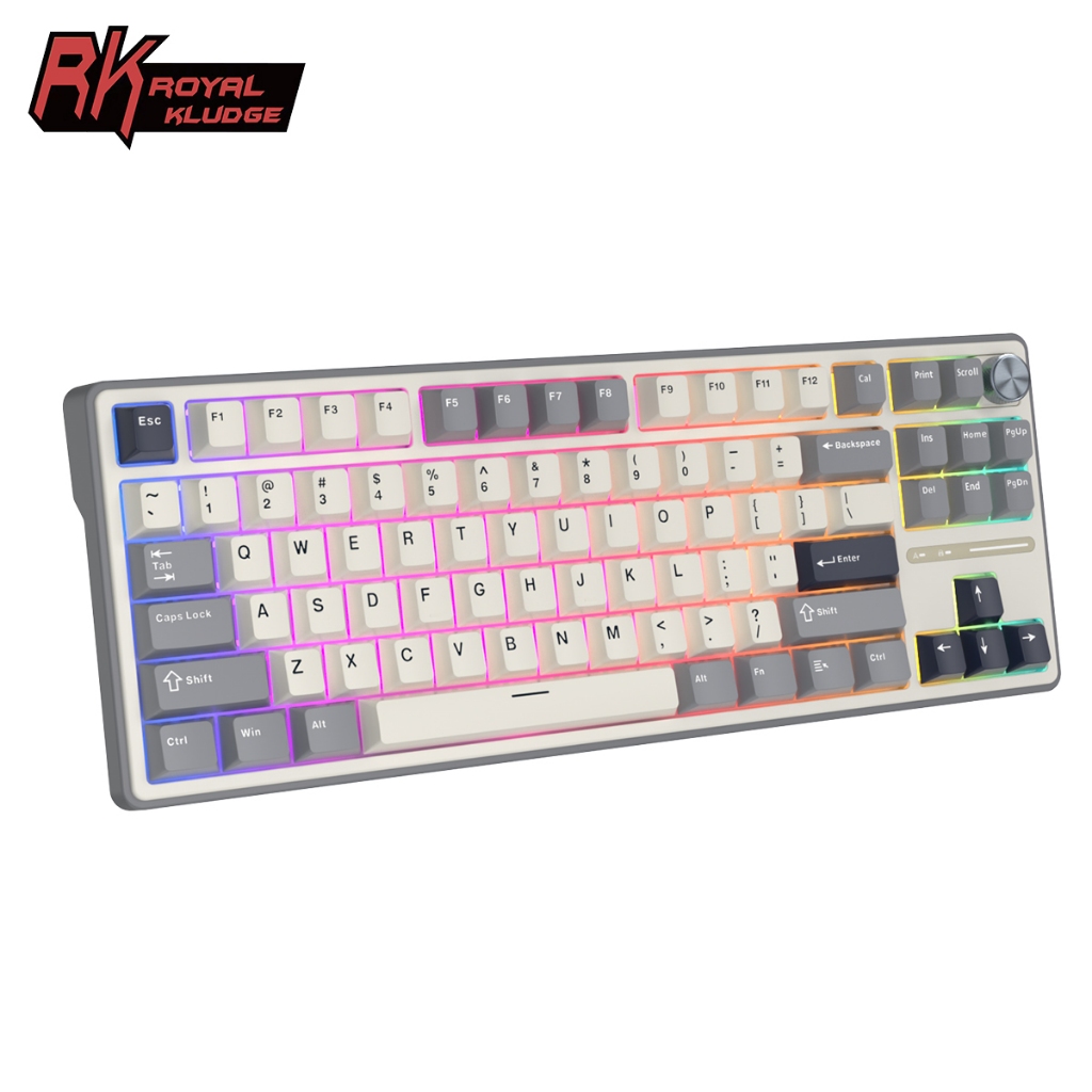 Royal Kludge RK R87Pro Half Grey 87 คีย์คีย์บอร์ดเกม 80% พร้อมคีย์บอร์ด ...