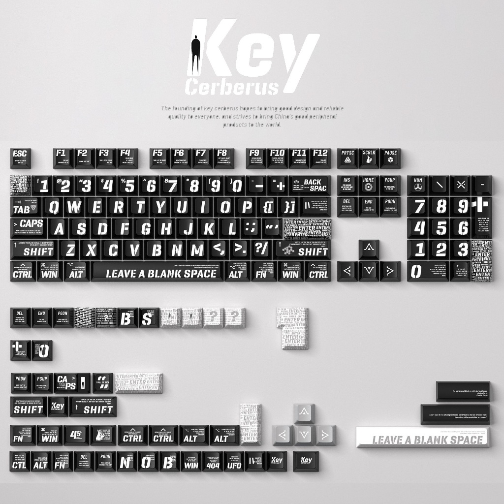 -LW- KEY CERBERUS ภาษาสีเข้มโกหกคีย์แคป 157 คีย์ที่กำหนดเองแป้นพิมพ์ ...