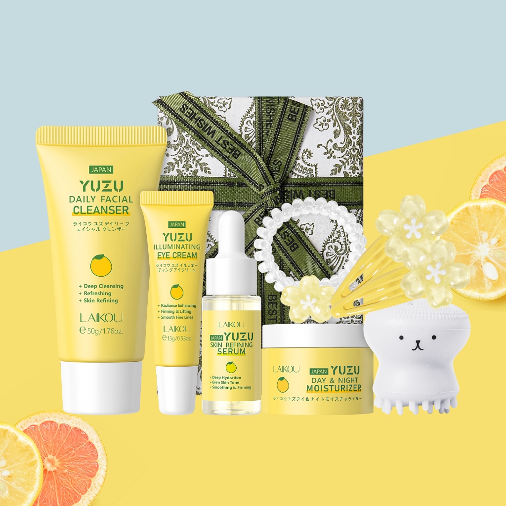 Laikou YUZU Radiance Skincare Set Gift Box Smooth & Delicate Skin Deep ...