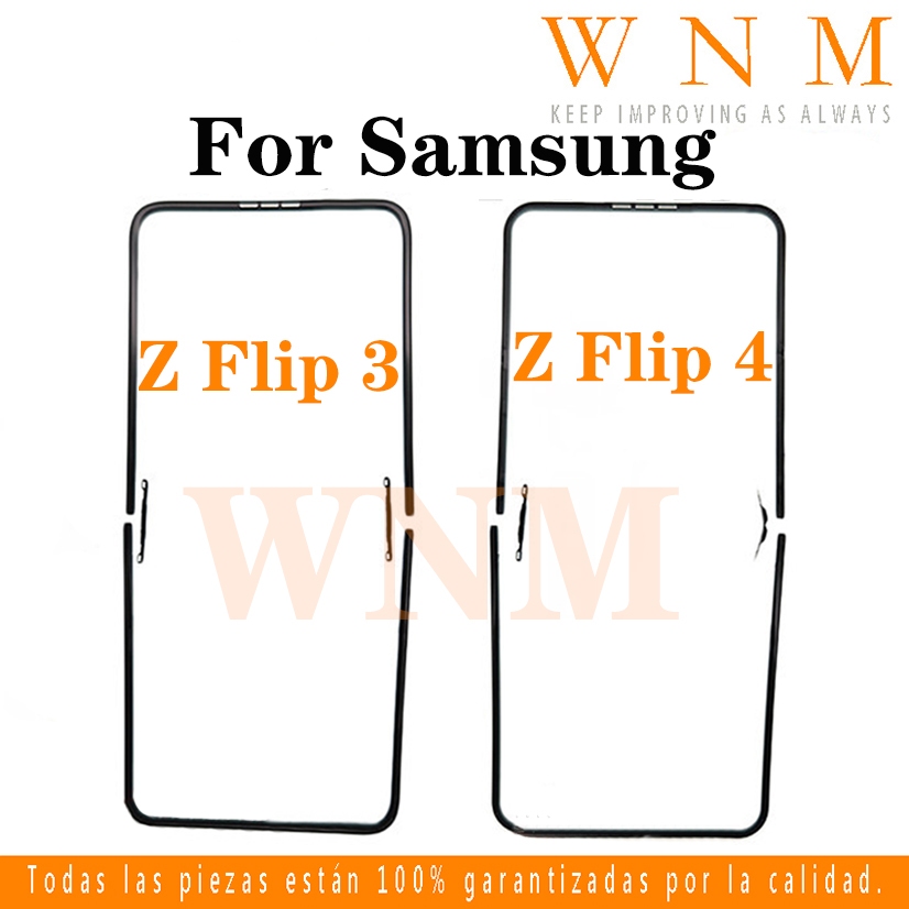 กรอบกลางแผ่นฝาครอบด้านหน้า Faceplate LCD กรอบรองรับอะไหล่ซ่อมสําหรับ Samsung Galaxy Z Flip 3 4 ...