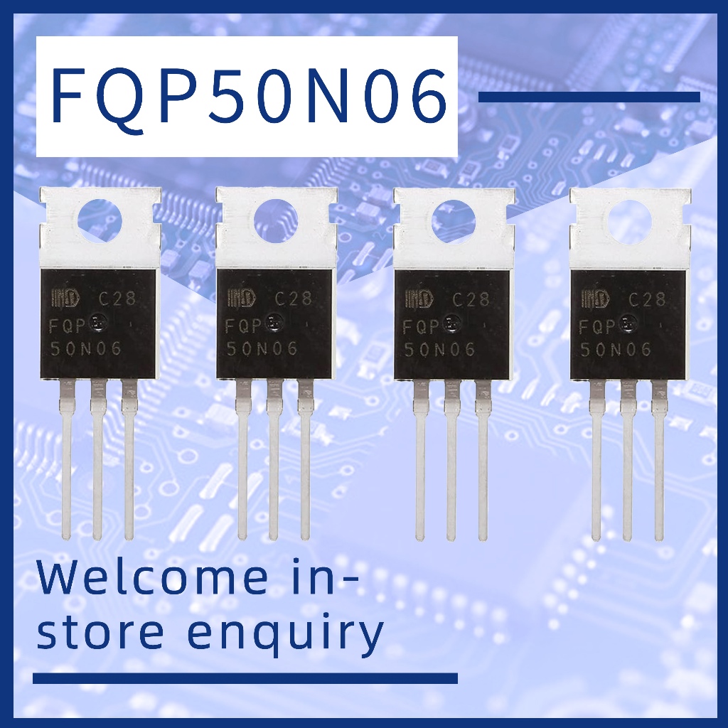 10 ชิ้น FQP50N06 50N06 Vdss=60V RDS(on)=0.022 โอห์ม Id=50A TO220 Power N-Channel MOSFET ...