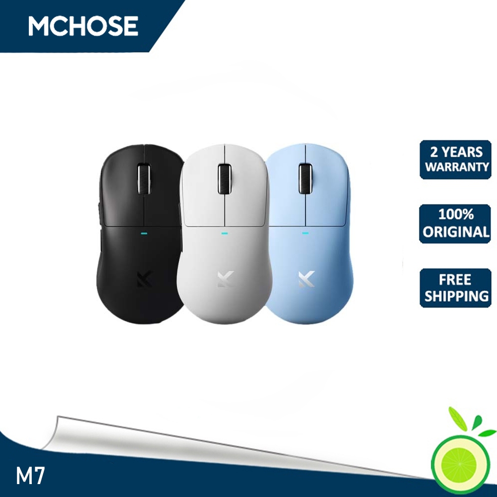 Mchose M7 Mouse e-sports สามโหมด Pro บลูทูธไร้สาย PAW3395 สํานักงาน ...