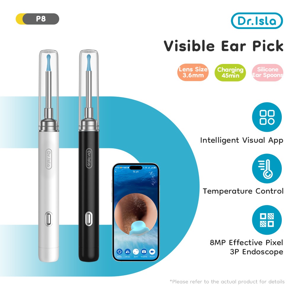 Dr.isla P8 มองเห็นได้ ช้อนหู กล้อง ช้อนหู ไม้แคะหู มี กล้อง xiaomi ...