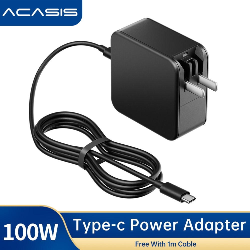 Acasis 100W GAN PD USB C อะแดปเตอร์แปลงไฟสําหรับแล็ปท็อปแท็บเล็ตโทรศัพท์สมาร์ทฟรี 1 เมตร USB-C ...