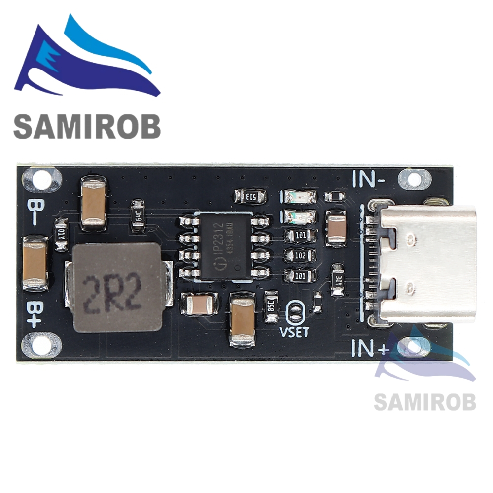 บอร์ดชาร์จแบตเตอรี่ลิเธียมโพลิเมอร์ Type C USB อินพุต กระแสไฟสูง 3A ...