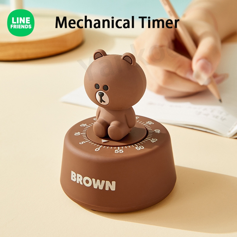 Line Friends หมุน Mechanical Timer Kitchen Cooking Timer Study Student ...