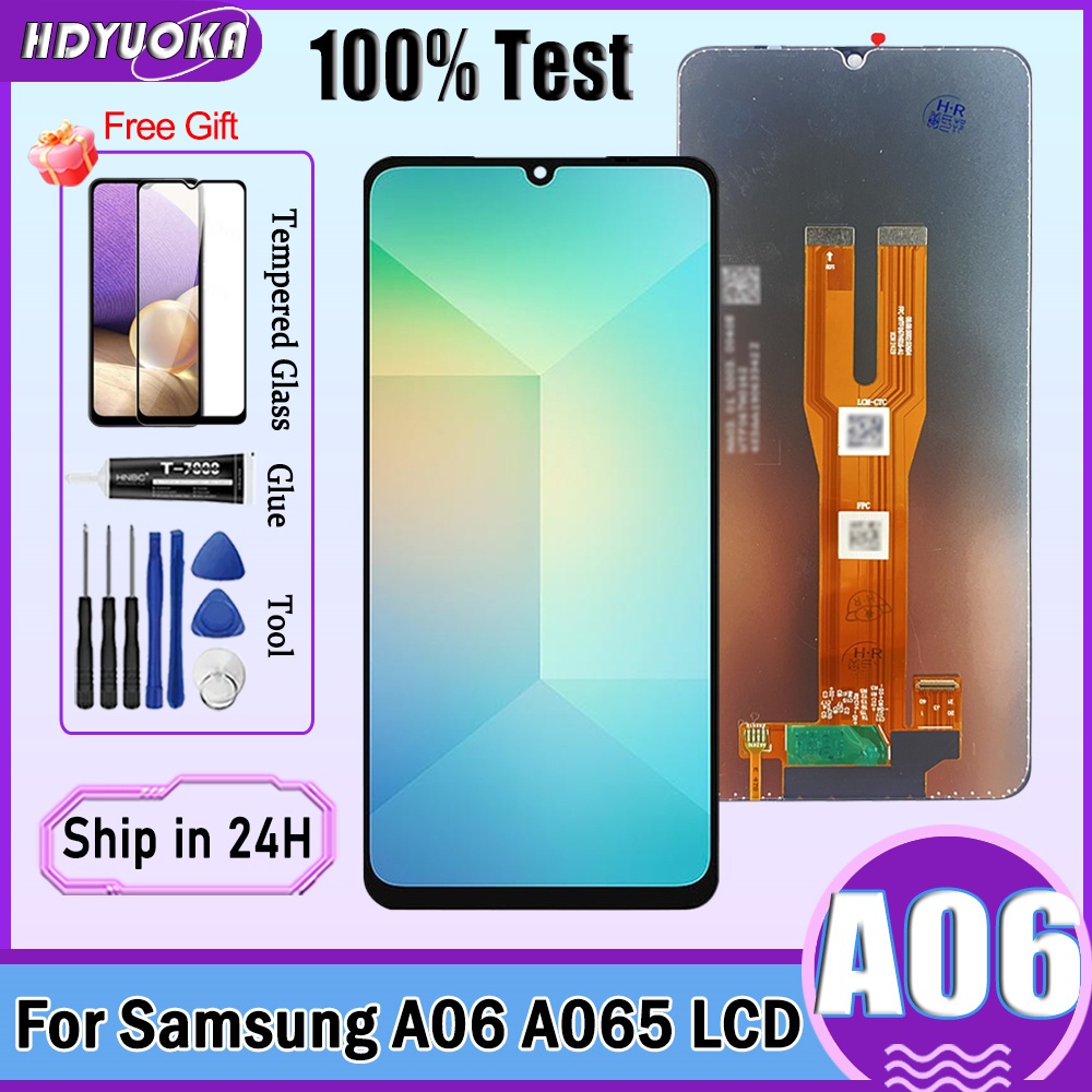 6.7 "หน้าจอ AMOLED สําหรับ samsung a06 SM-A065F SM-A065F/DS จอแสดงผล ...