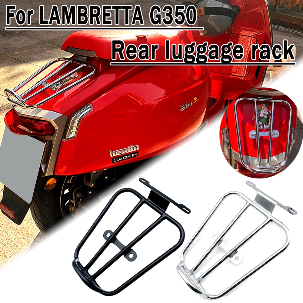 เหมาะสําหรับ Lambretta G พิเศษ g350 ชั้นวางกระเป๋าเดินทางรถจักรยานยนต์ประตูท้ายแร็คหลังคา g350 ...