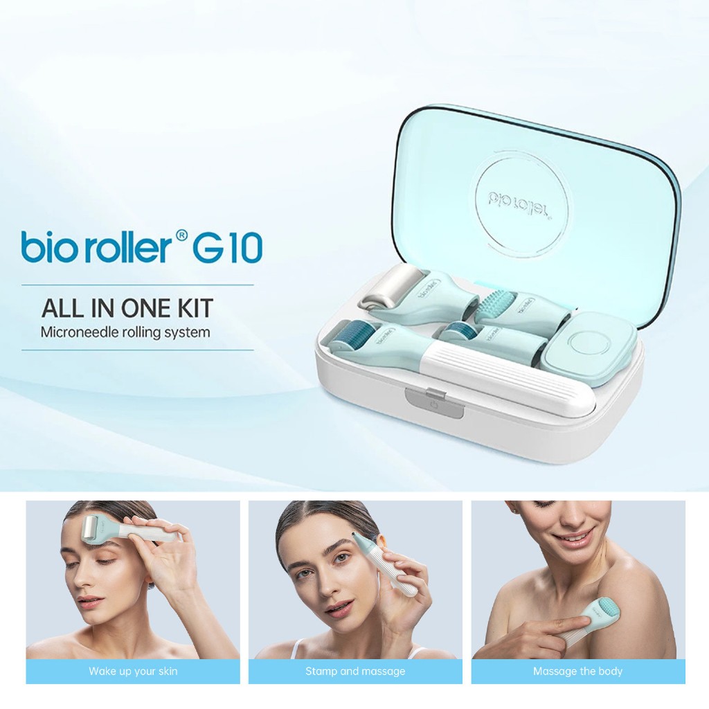 10 in 1 Derma Roller Kit Bio Roller G10 Microneedle เข็มสแตนเลส ...