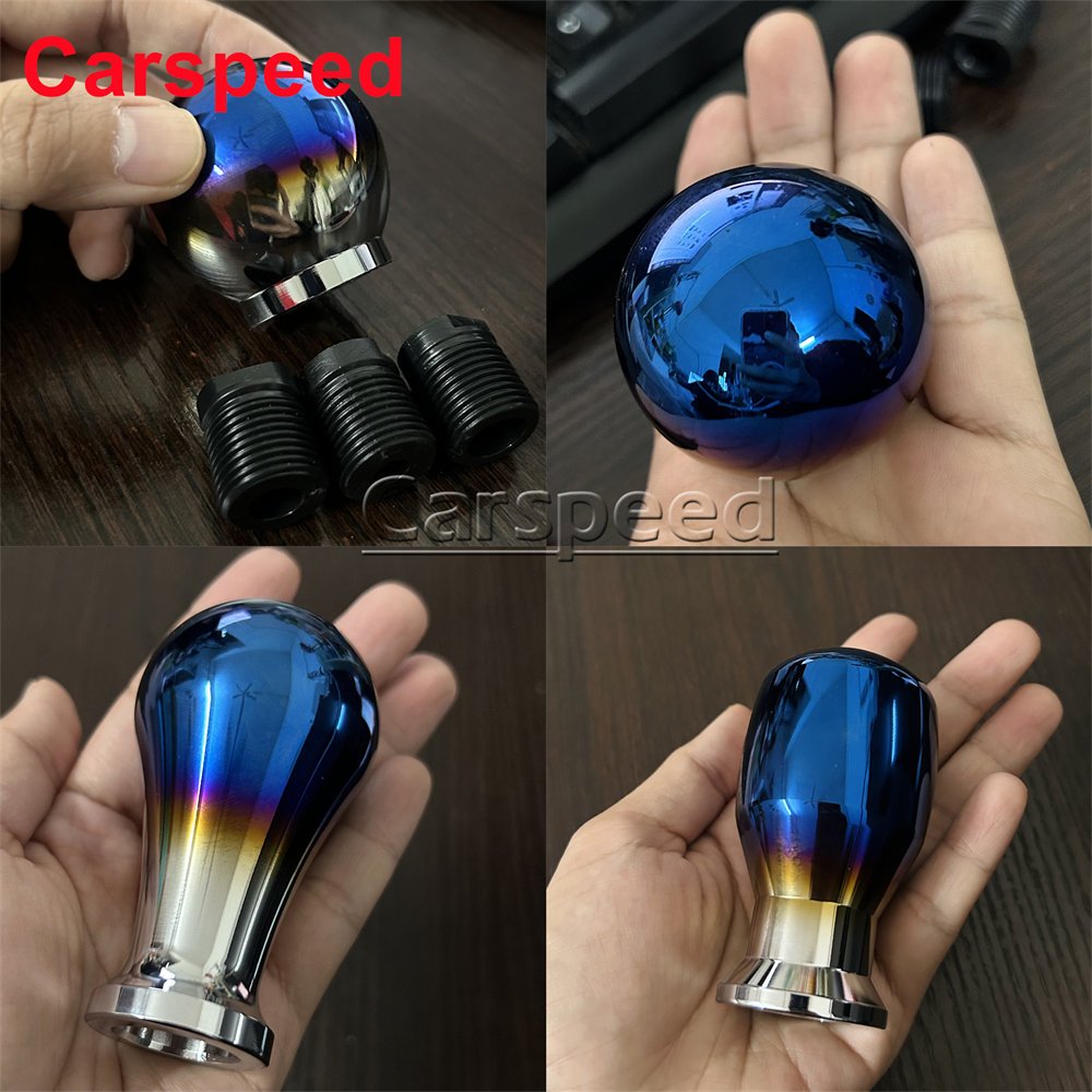 3 สไตล์รถ Universal เกียร์ Shift Knob MT Burnt Blue Gear Stick Lever ...