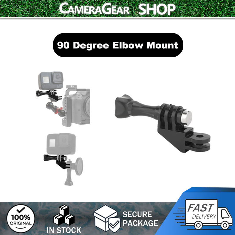 90 Degree Elbow Tripod Adapter Mount with Screw for GoPro 12/11/10 9 ...