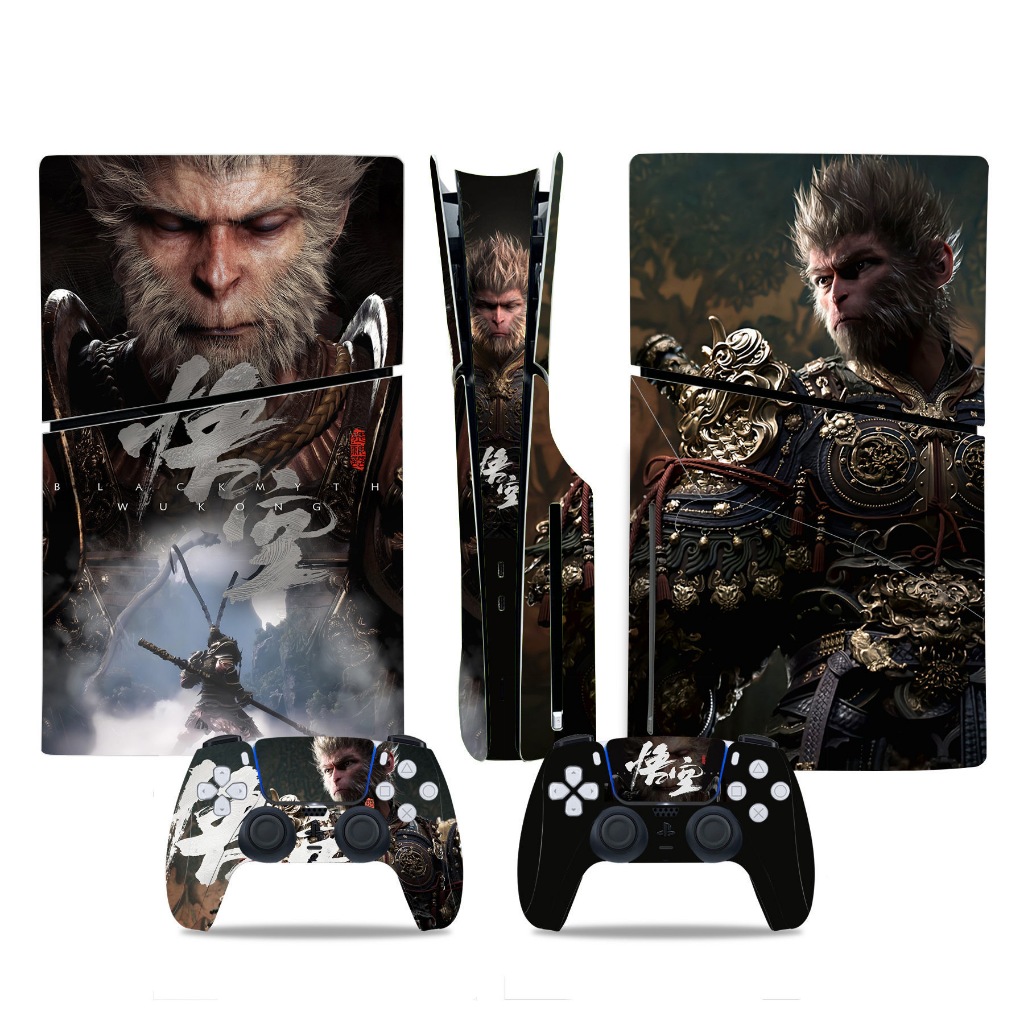 Pattern Series Skin Sticker for PS5, PS5 Slim Skin Sticker - Black Myth ...