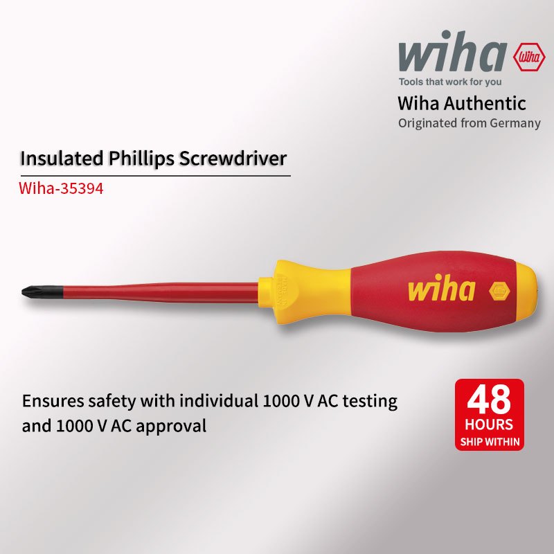 Wiha Vde ไขควง 35394 PH2 ไขควง 218 มม. ผลิตในเยอรมัน ไขควงกันไฟ 95g ...