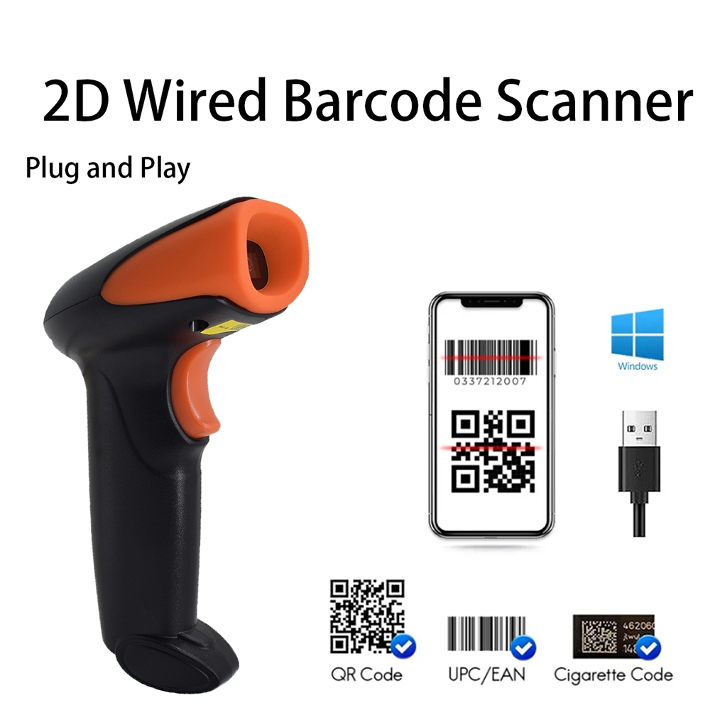 ราคาแข่งขันมือถือ 1D 2D USB Wired QR Code Reader 2.4GWireless Bluetooth ...
