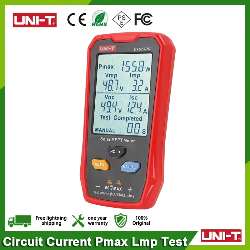 2024 New UNI-T Solar MPPT Meter UT673PV 5~800W PV Module Maximum Power ...