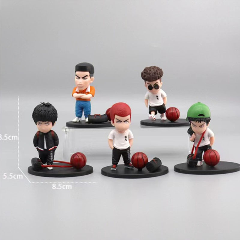 5 ชิ้น 9.5 ซม.Slam Dunk Action Figure อะนิเมะบาสเกตบอลตัวอักษร Akagi ...