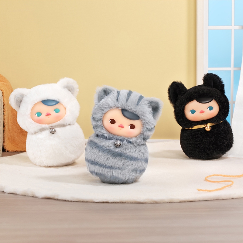 POP MART PUCKY Roly-Poly Kitty Series-Vinyl Plush Blind Box Action Toys ...