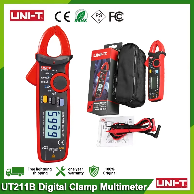 UNI-T CODUNI-T Ut211b Mini Portable Digital Clamp Meter แอมป์มิเตอร์ค่า ...