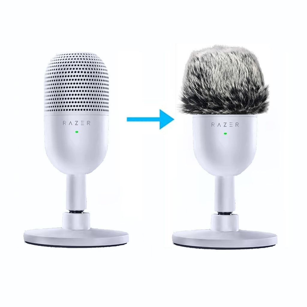 Razer Seiren V3 Mini Furry Windshield Muff, Mic Pop Filter/Wind Cover ...