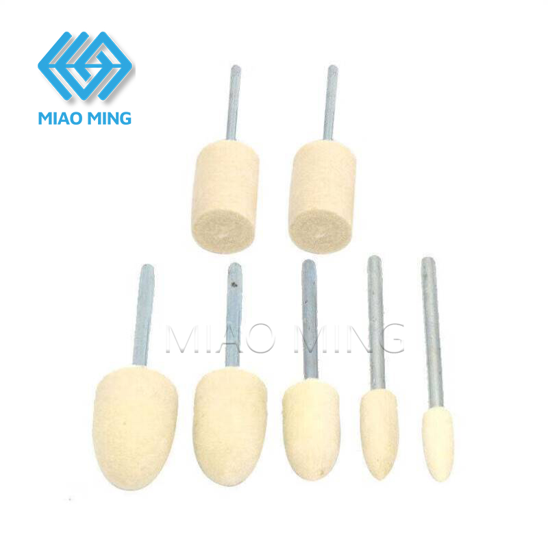 1pcs 2.35 มม.3 มม.ขนสัตว์ Felt Burr บดหัวเครื่องบด Burr ขัด Porting ...