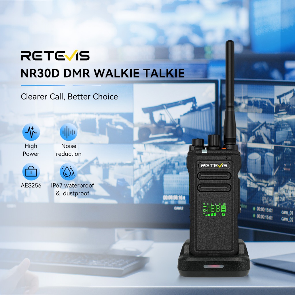 Retevis NR30D DMR ลดเสียงรบกวนระยะไกล 2800mAh IP67 พร้อม AES256 สําหรับ ...