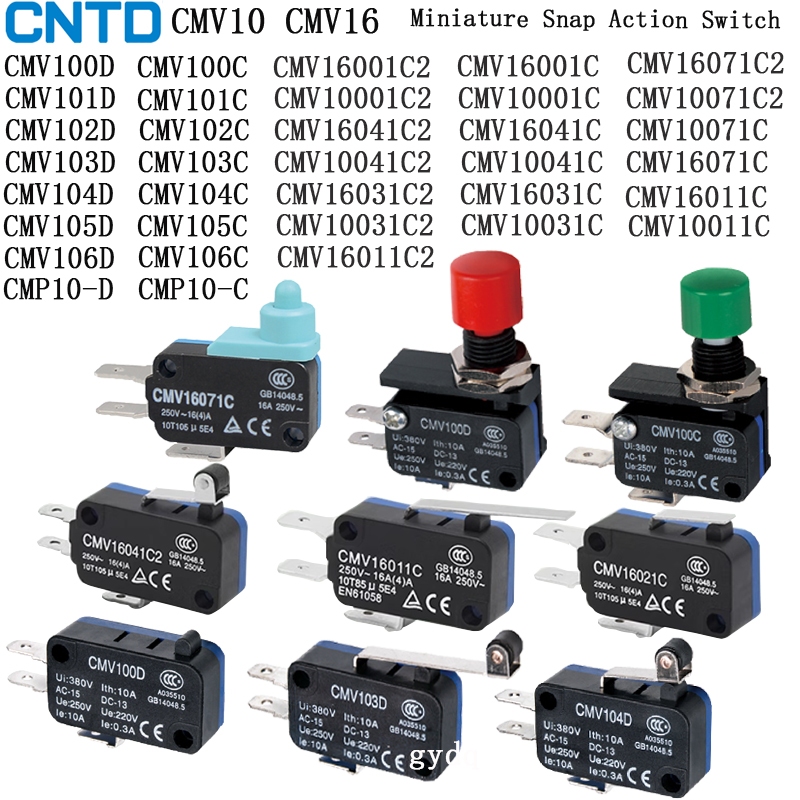 Cntd ขนาดเล็ก Snap Action Switch CMV104D CMV 103D CMV101D CMV100D ...