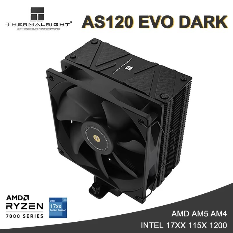 Thermalright AS120 EVO DARK หม้อน้ํา 4 Heatpipe ระบายความร้อนด้วยอากาศ ...