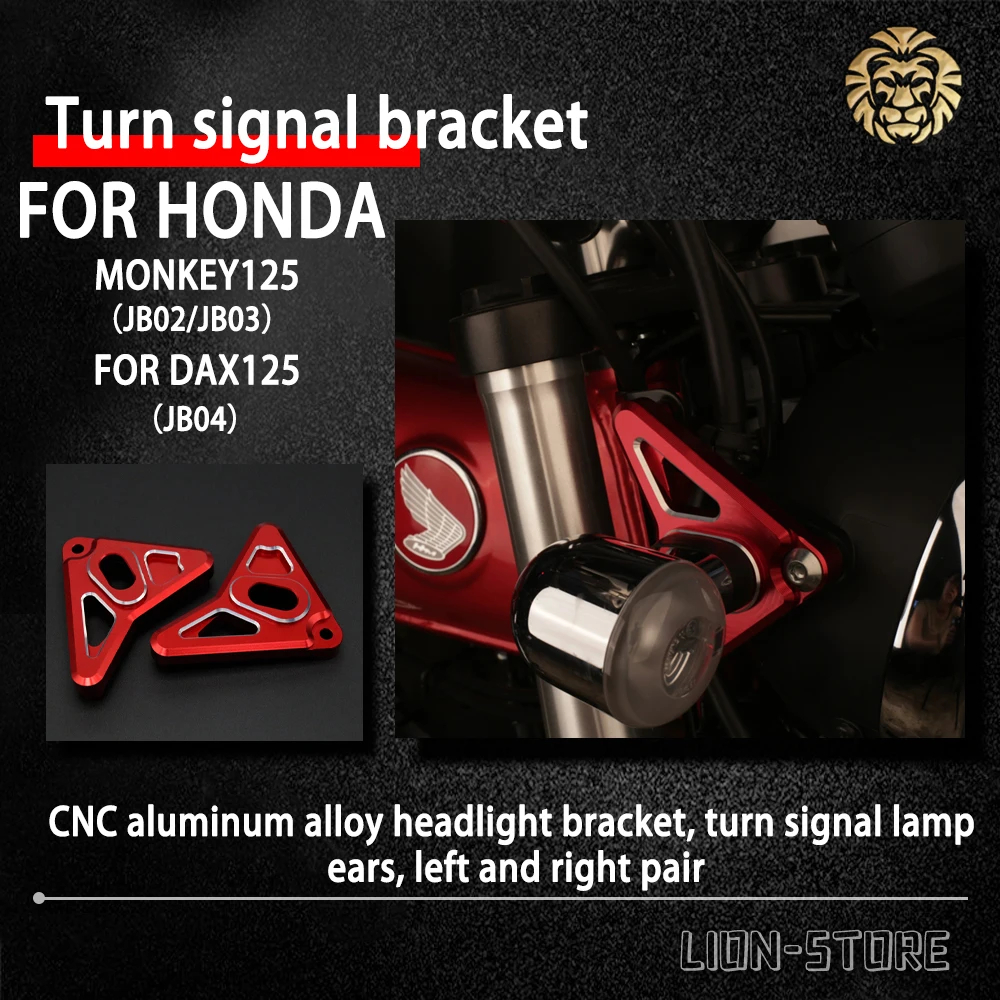 อลูมิเนียมไฟเลี้ยวผู้ถือโคมไฟสําหรับ HONDA MONKEY125 JB02 JB03 DAX125 ...