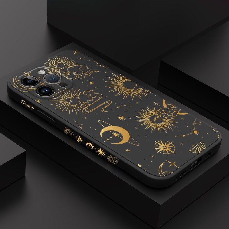 เคสโทรศัพท์ Golden Starry Sky สําหรับ IPhone 16e 16 Pro Plus Max ProMax ...