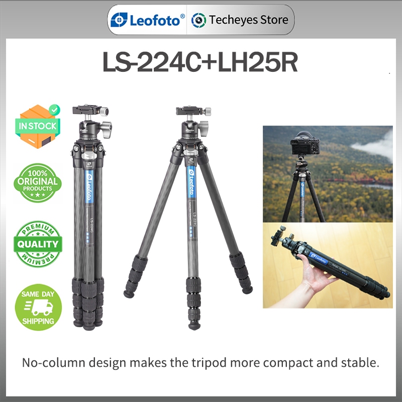 Leofoto LS-224C+LH-25R Ranger Carbon Fiber Tripod Travel Lightweight Tripod | Shopee Thailand
