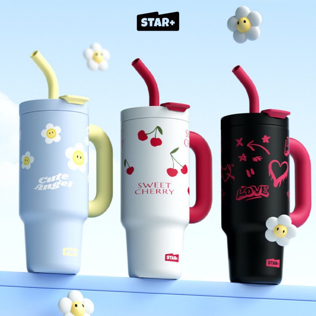 STAR+ แก้วเก็บความเย็น Car Cup แก้วน้ำเก็บอุณหภูมิ 1200ML ซับเซรามิก ทำ ...
