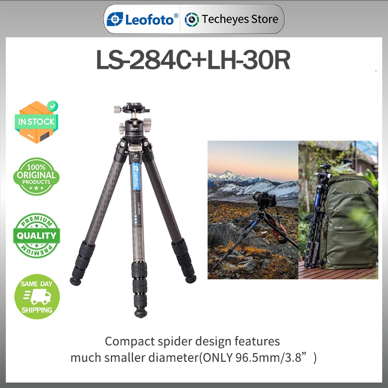 Leofoto LS-284C + LH-30R Ranger Series Carbon Fiber Tripod with ...