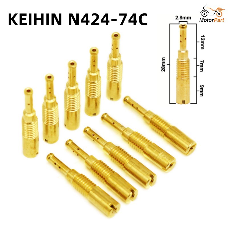 Motoparts SHOP 10 ชิ้น Keihin N424-74C Pilot Jet ช้า Idle Jets สําหรับ ...
