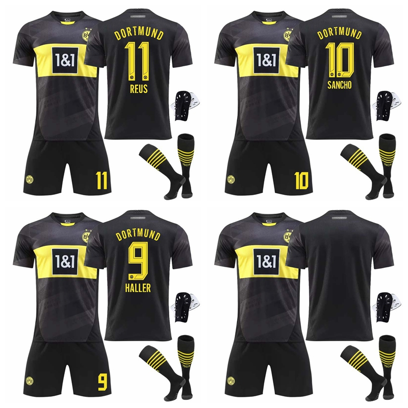 2024-25 ฤดูกาล Borussia Dortmund Away ฟุตบอลผู้ใหญ่เด็ก Jersey Kit ...