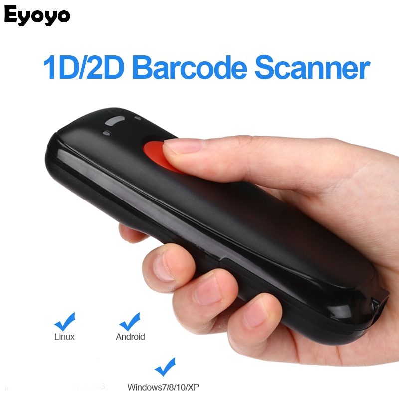 Eyoyo EY-004A Mini Wireless Barcode Scanner 3-in-1 1D 2D QR Wireless Barcode Scanner ใช้งานร่วม ...
