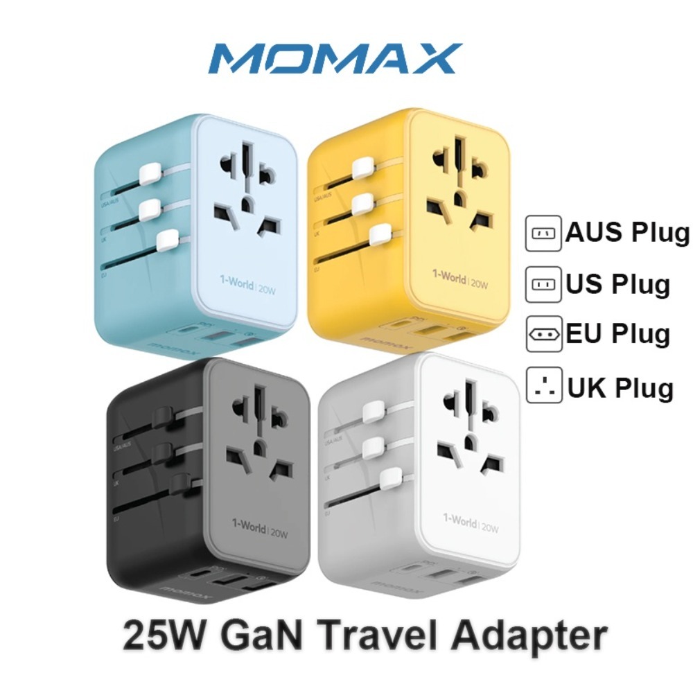 Momax 20W Universal Mini Travel Adapter Travel Outlet Adapter พร้อม US ...