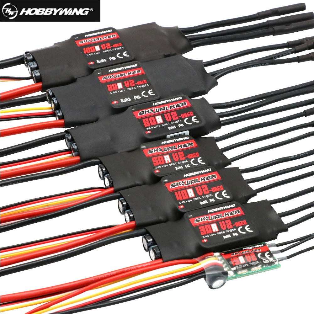 Hobbywing Skywalker 40A 50A 60A 80A 15A 20A 30A 100A 120A V2 ESC Speed Controller พร้อม UBEC ...