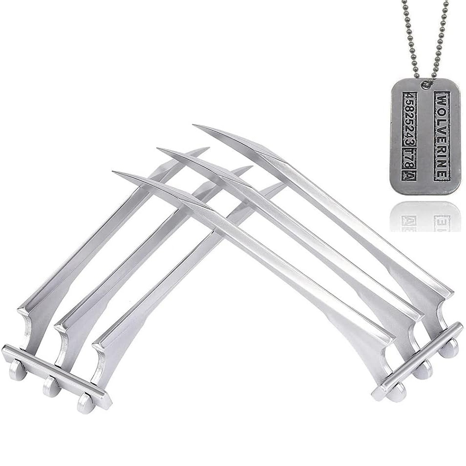 Wolverine Plastic Claw + สร้อยคอ, X-Men คอสเพลย์คอสเพลย์ Props ชุด, ของ ...