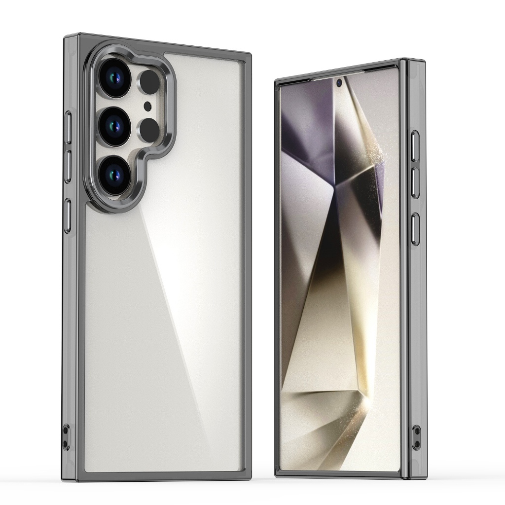 กรณีสําหรับ Samsung Galaxy S24 Plus S23 S20 S21 FE S22 Ultra A24 A25 A34 เคสโทรศัพท์โปร่งใส Anti ...