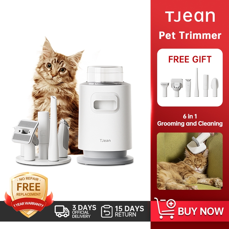 TJean Pet Grooming Kit & Vacuum M1 พร้อม 6 เครื่องมือ เครื่องแปรงขน/ตัด ...